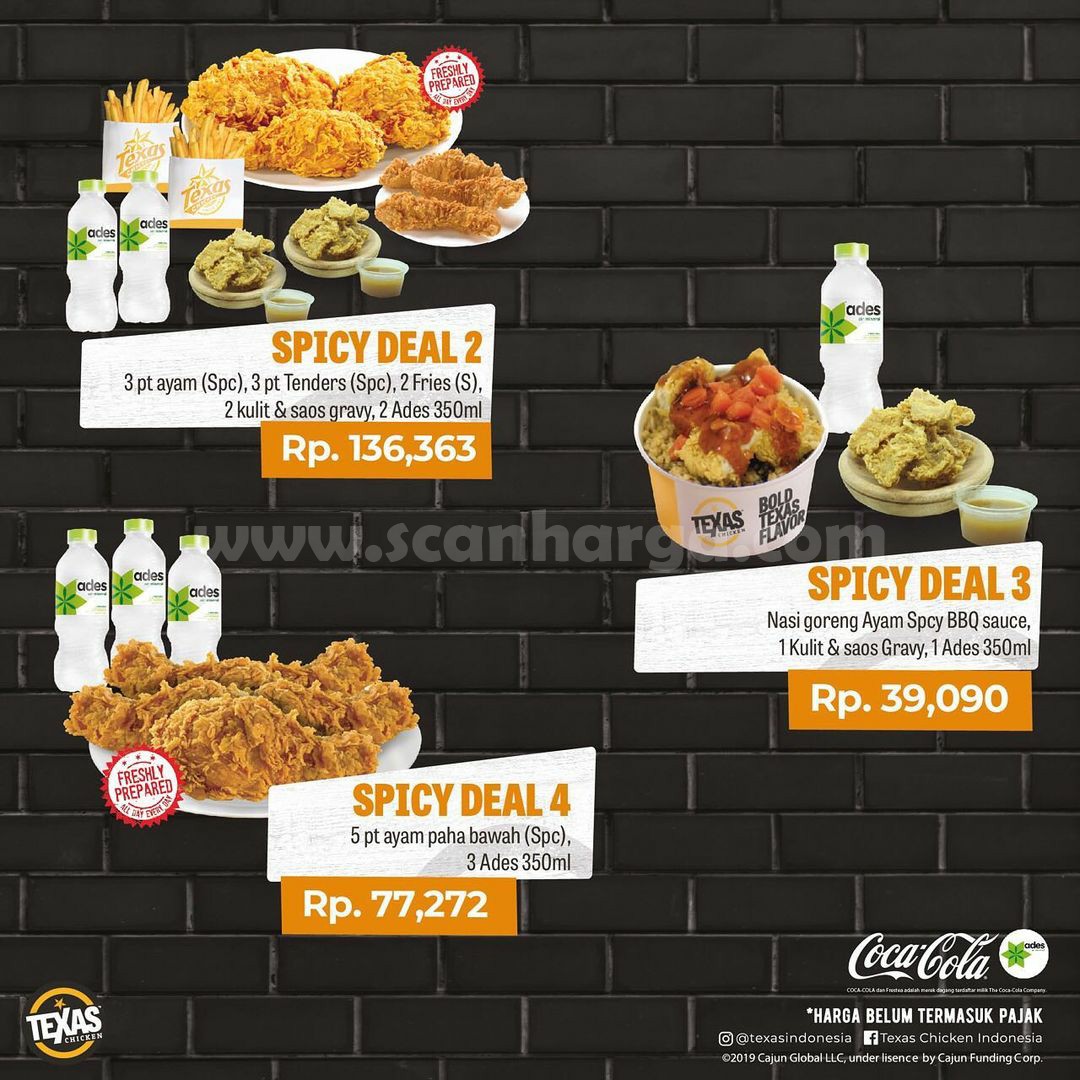 Texas Chicken Promo Spicy Deal – Harga paket mulai Rp. 39.090 - scanharga