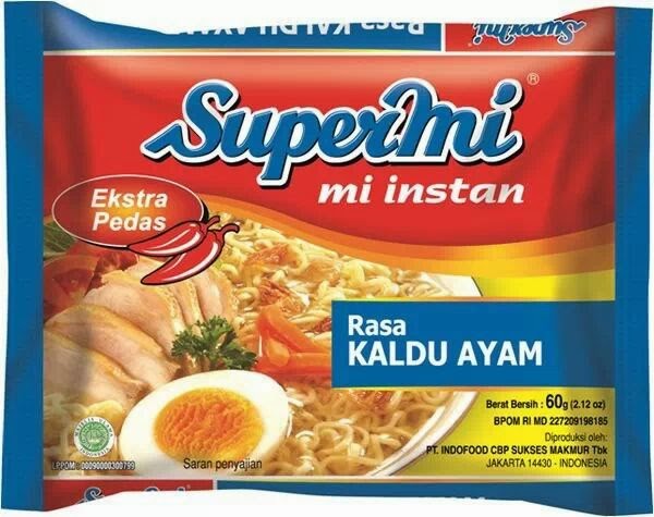Mie Instant Supermi dan Jenis-jenisnya - Komposisi Produk