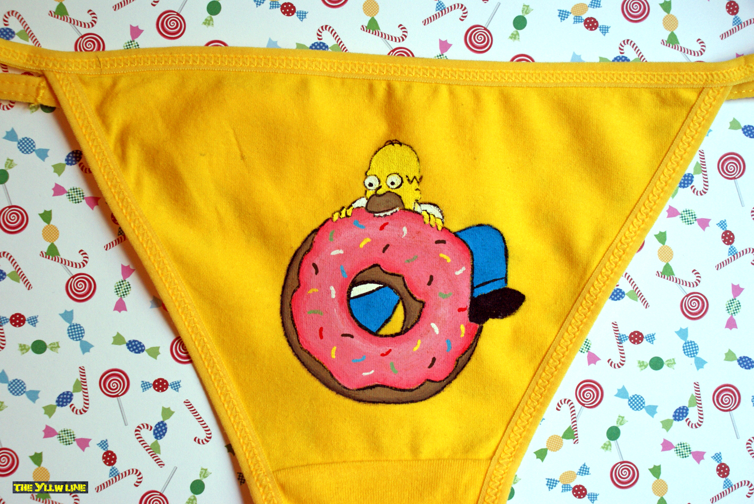 The Yllw Line Tanga Pintado A Mano Homer Tragón