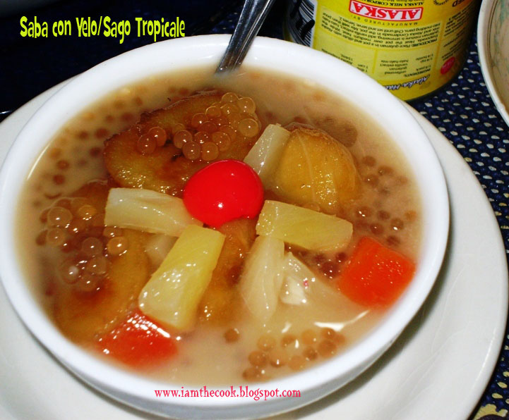 i am the cook!: Saba con Yelo/ Sago Tropicale (Sweetened Plantain ...
