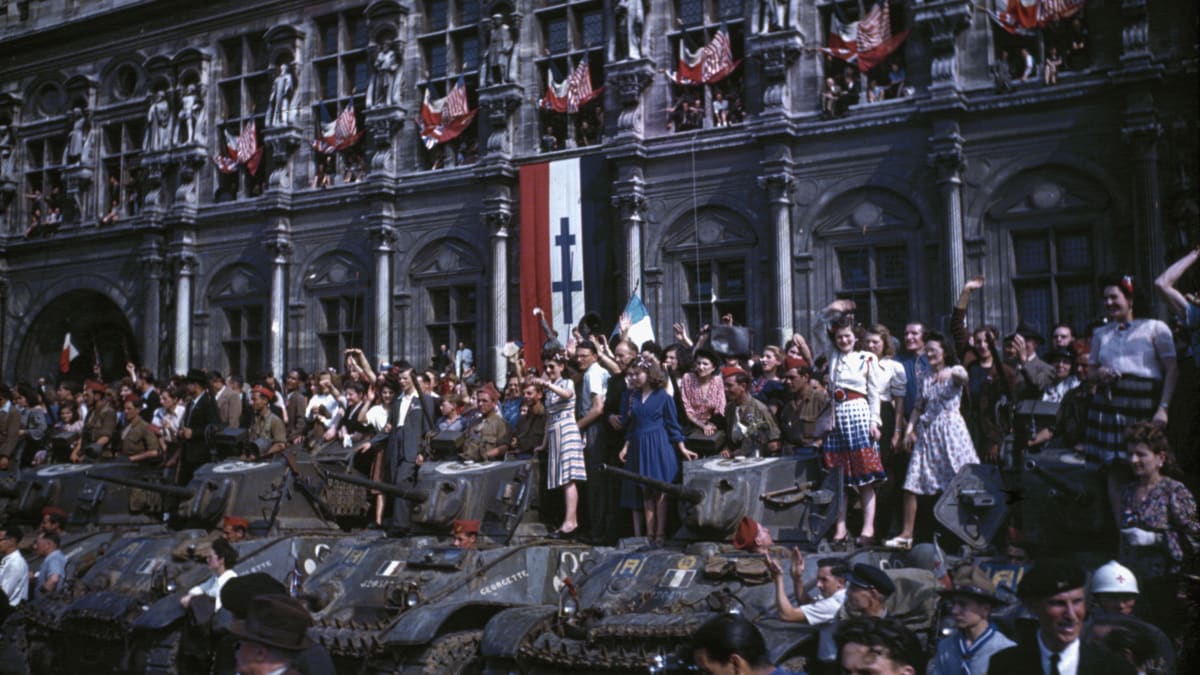 World War II in Color: Celebration in Liberated Paris