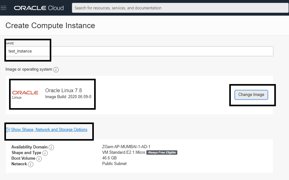 Soumya's Database Blog : Creating Compute Instance in OCI