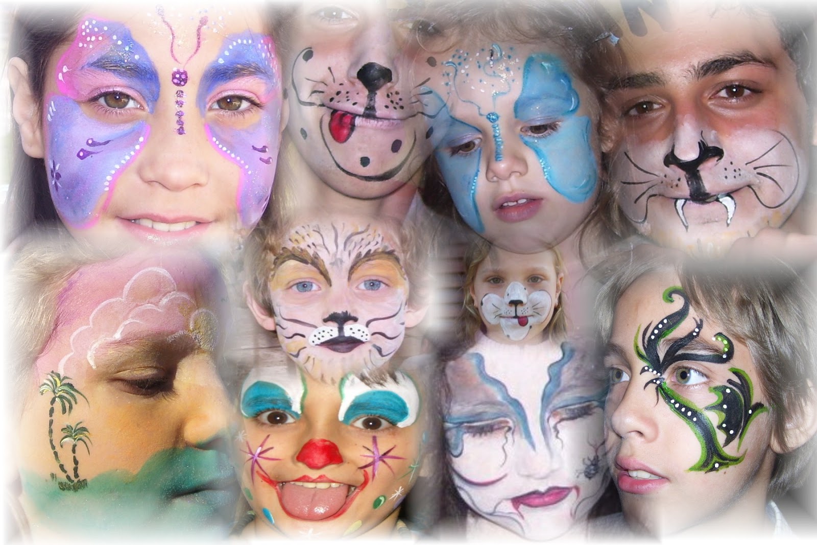 El mundo de los niños : CARITAS PINTADAS PARA LOS NIÑOS Y NIÑAS