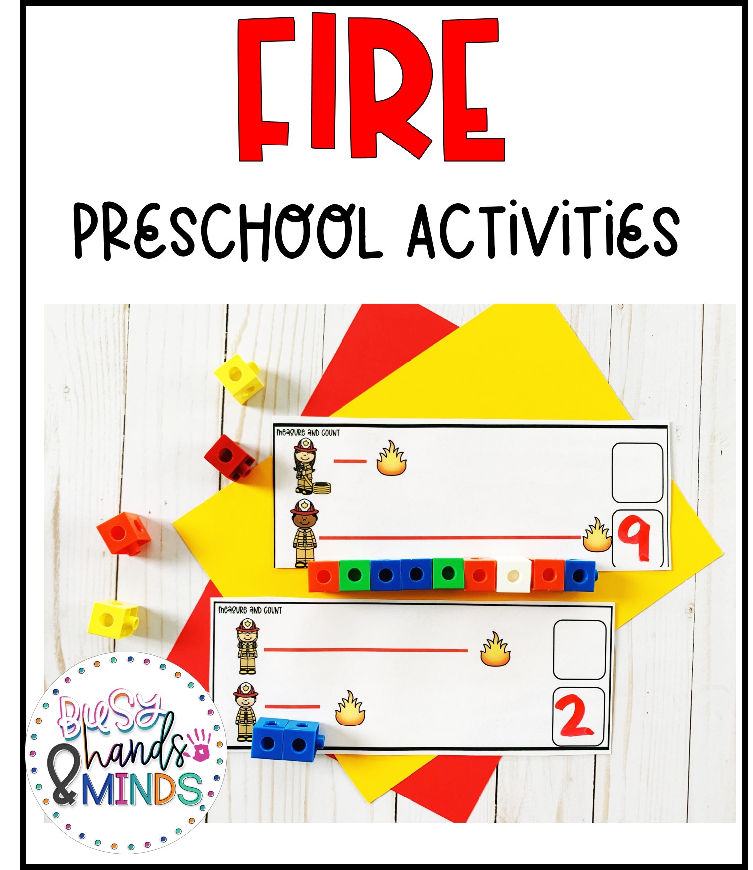 Firefighter Frank Preschool Book Companion | Busy Hands and Minds