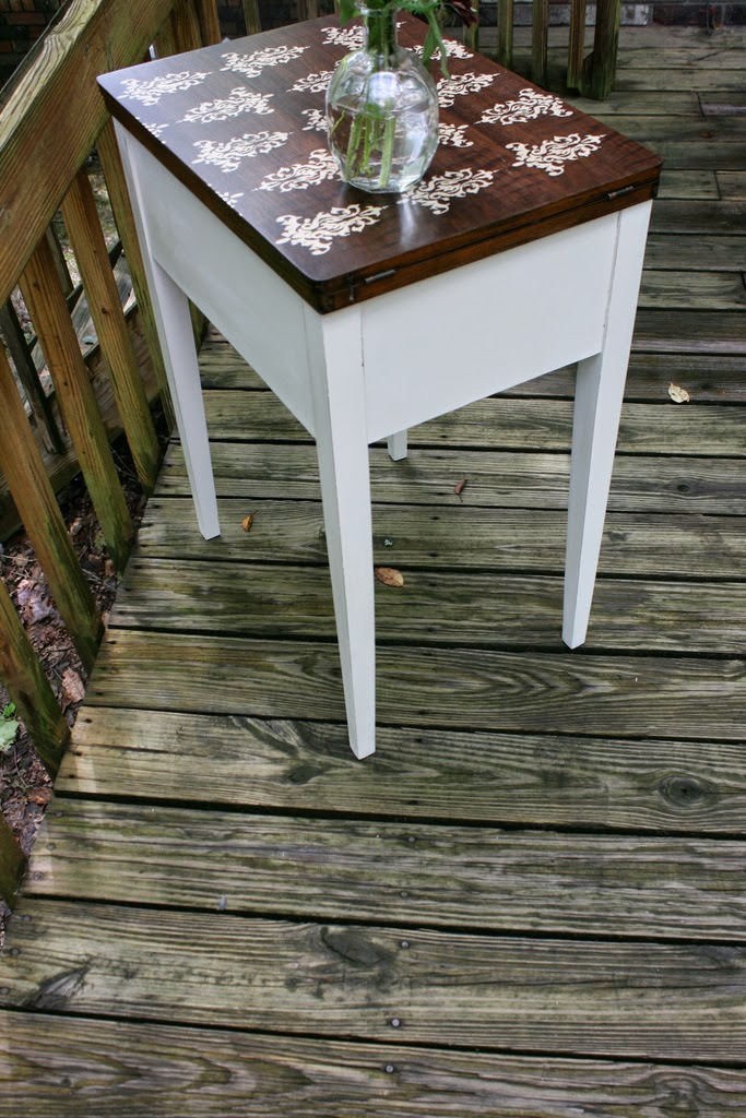 Roots and Wings Furniture Blog: No. 92 Stenciled Sewing Table