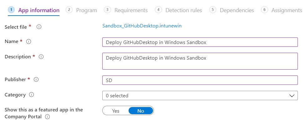 Use Intune and PowerShell to deploy application in Windows Sandbox on ...