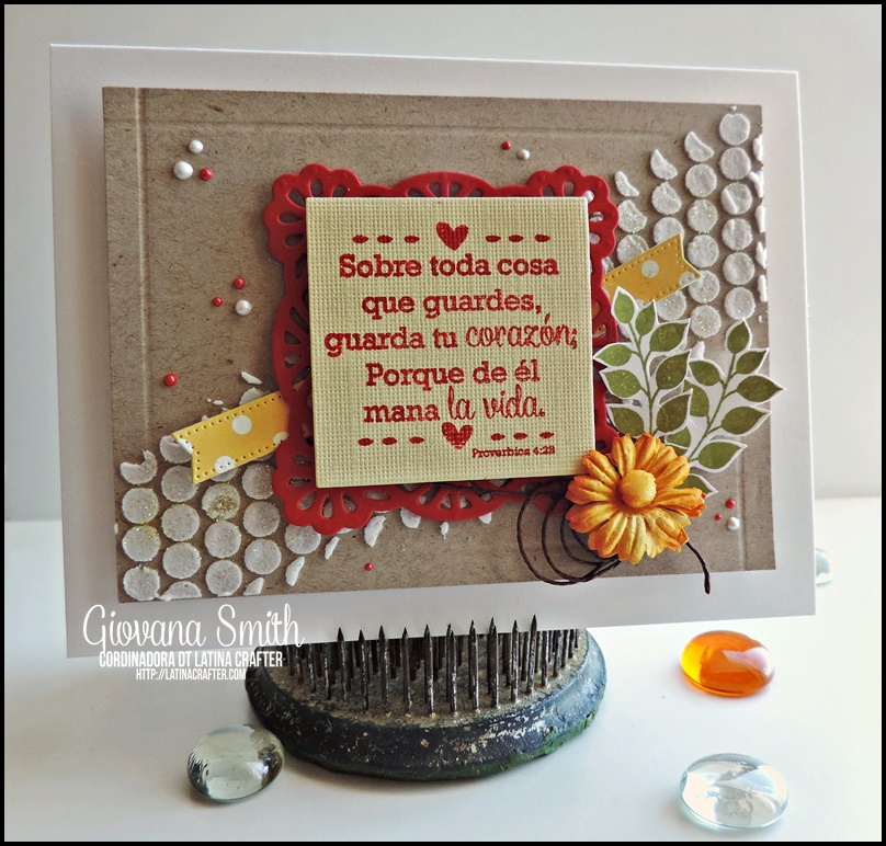 Latina Crafter - Sellos en Español: Proverbios 4:23 "Guarda tu corazón"