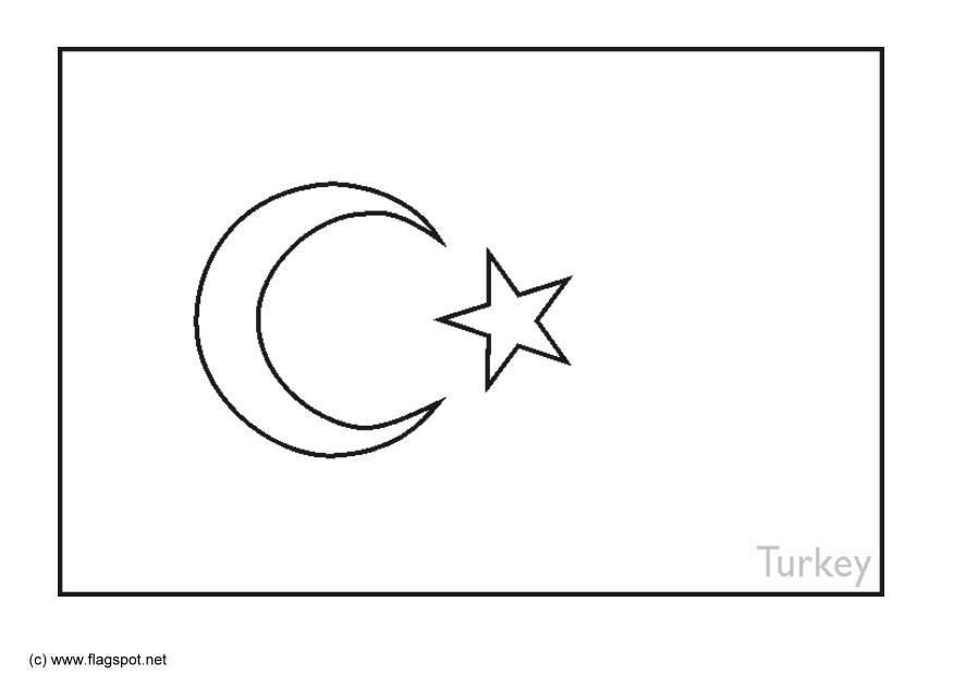 Turkey Flag Coloring Page ~ Coloring Pages