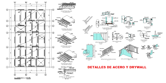 Detalles estructurales de una vivienda de acero