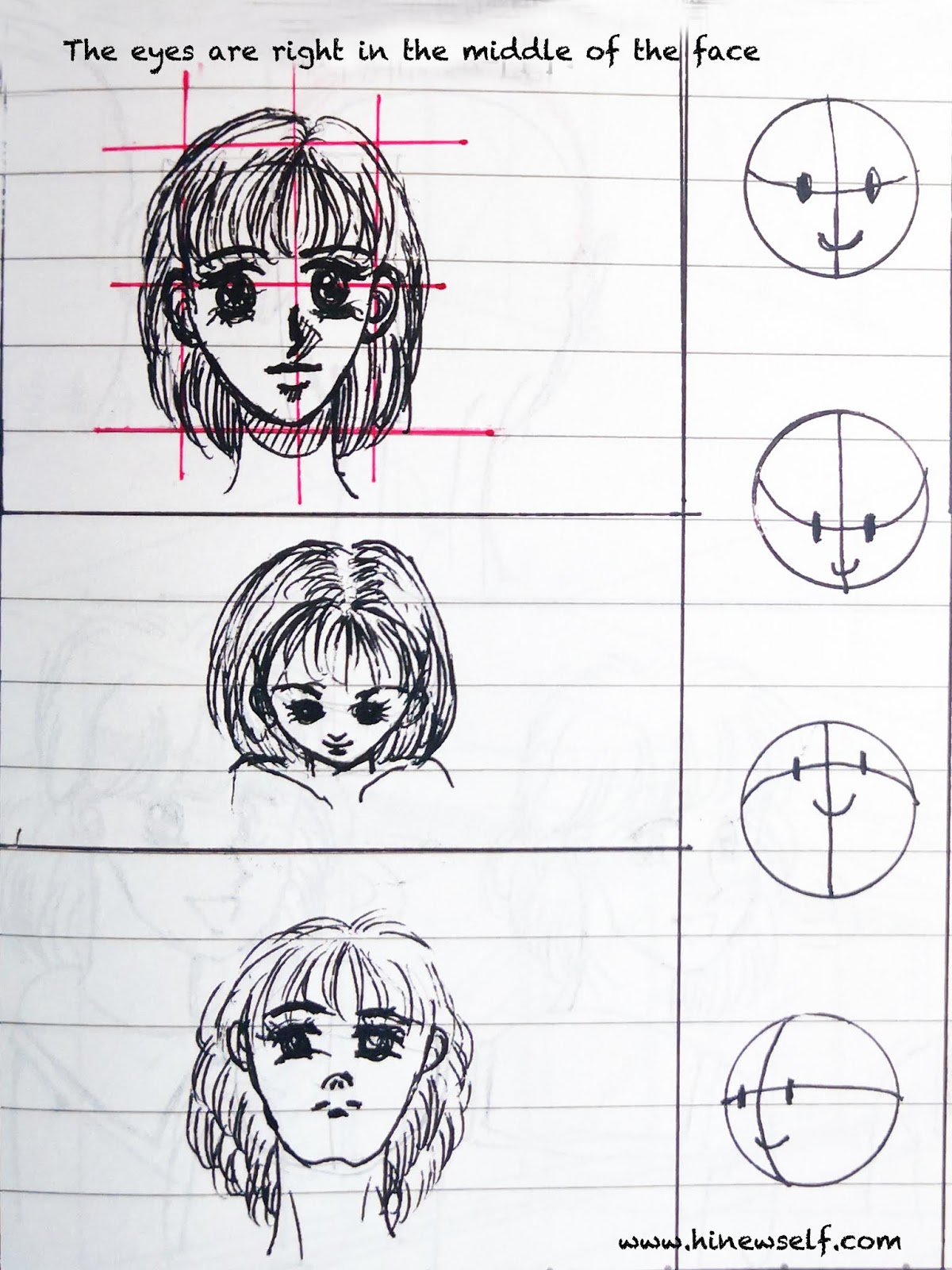 How to draw the head perspective technique