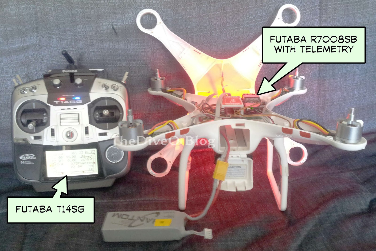 TheDiveO/Int'l: Phantom Transmitter/Receiver Upgrade Futaba T14SG/R7008SB