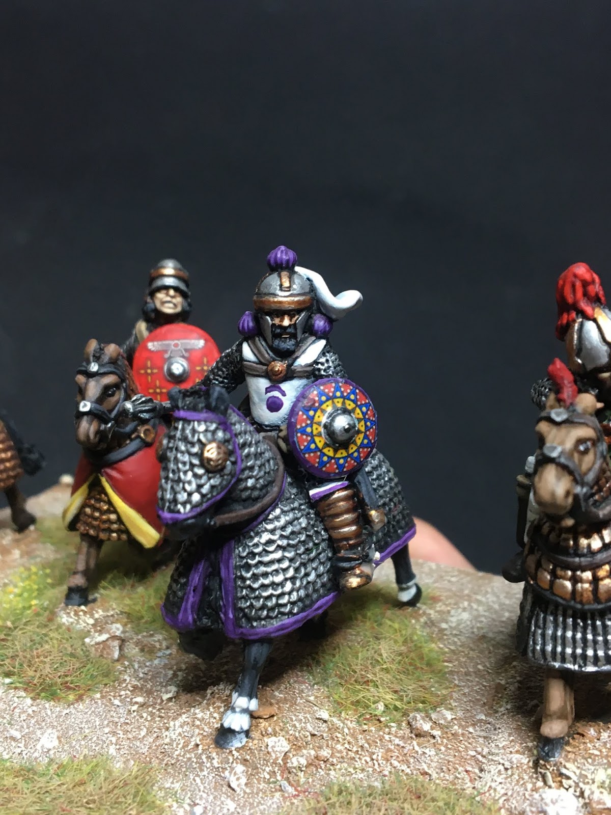 Spanish Lead Painting: 28mm Sassanid Savaran cavalry