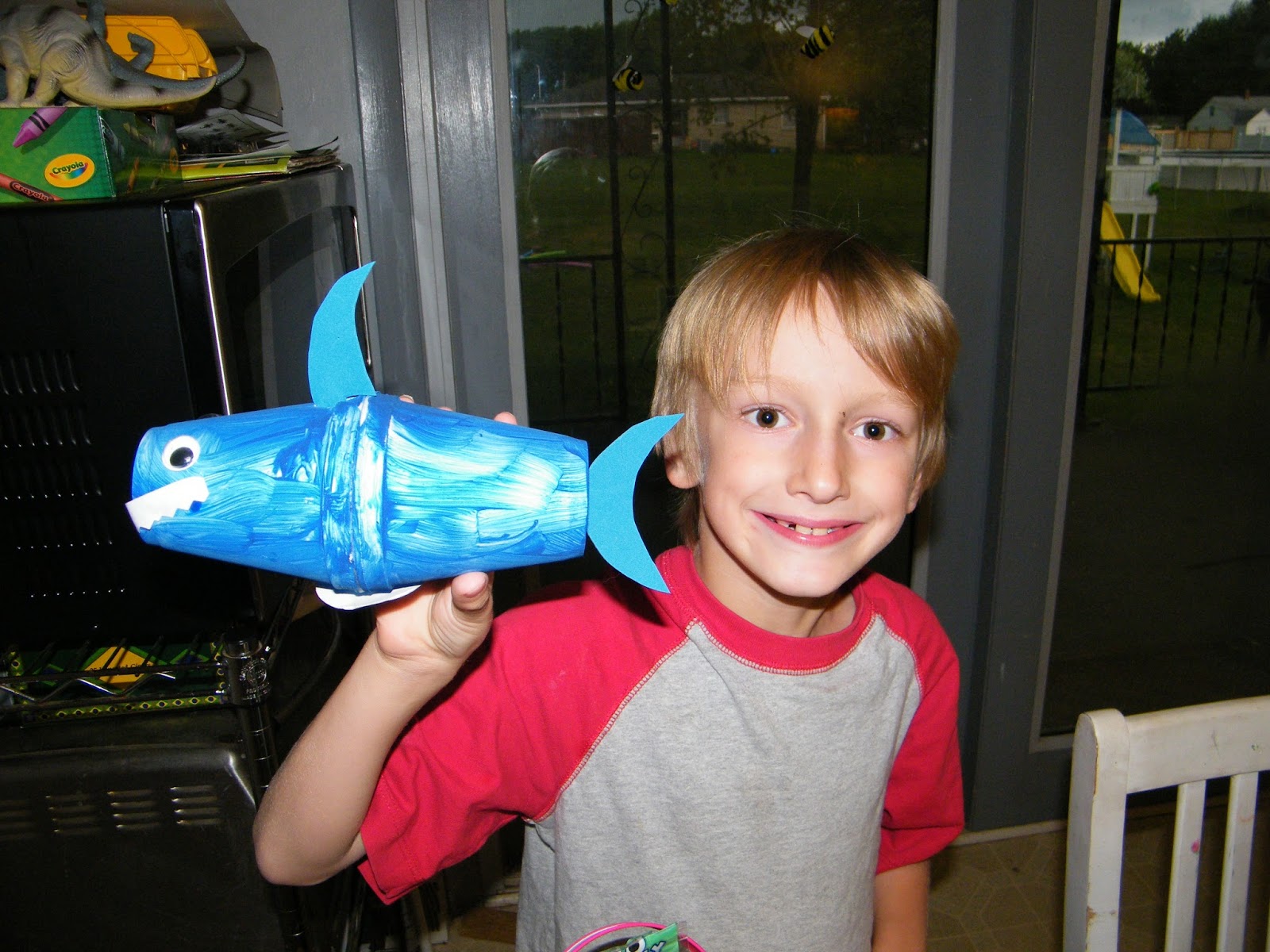 Adventures-In-Mommy-Land: styrofoam cup shark craft