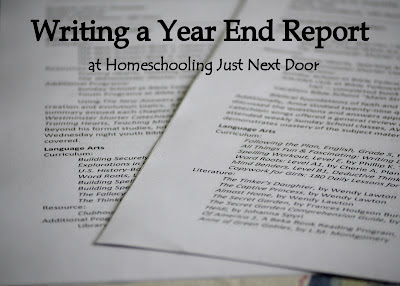 Homeschooling Just Next Door: Writing a Year End Report