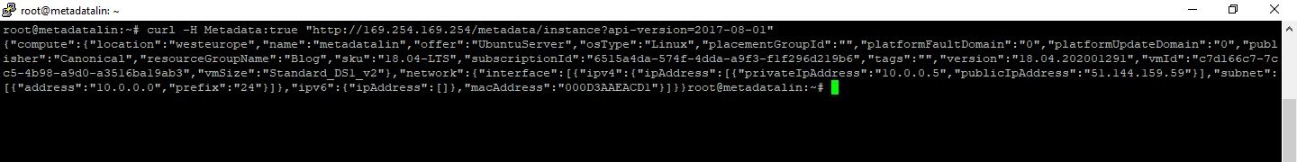 Azure Instance Metadata Service