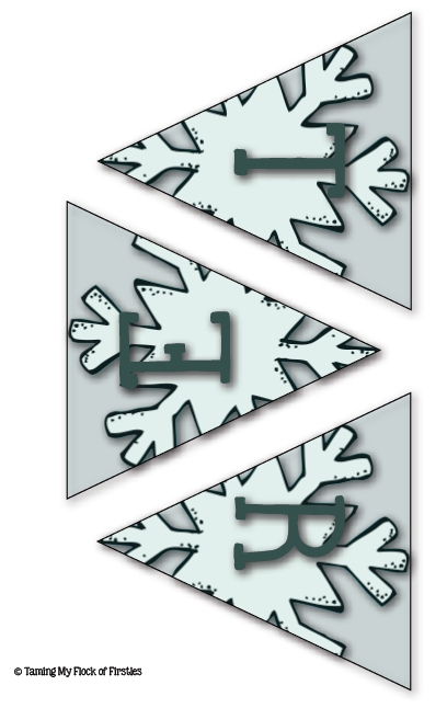 Winter Fun Bunting/Banner Freebie - Taming My Flock of Firsties