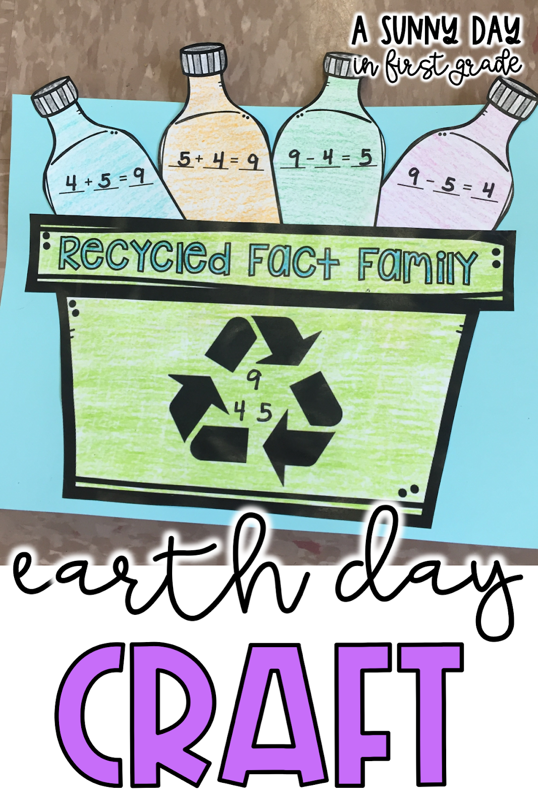 Earth Day Math Craft | A Sunny Day in First Grade