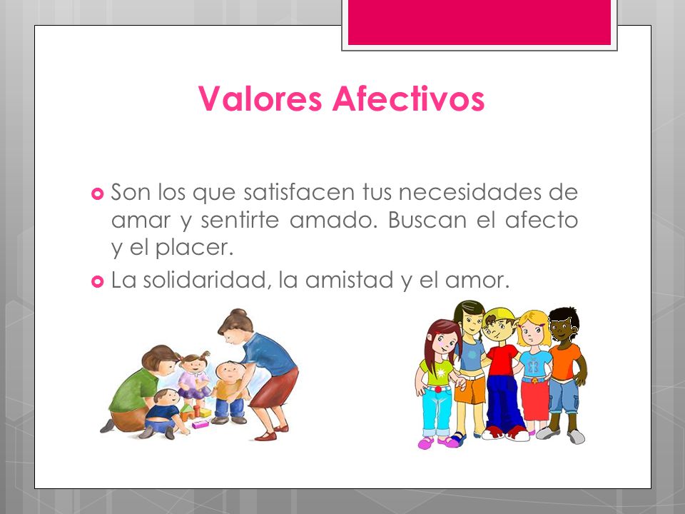 VALORES AFECTIVOS