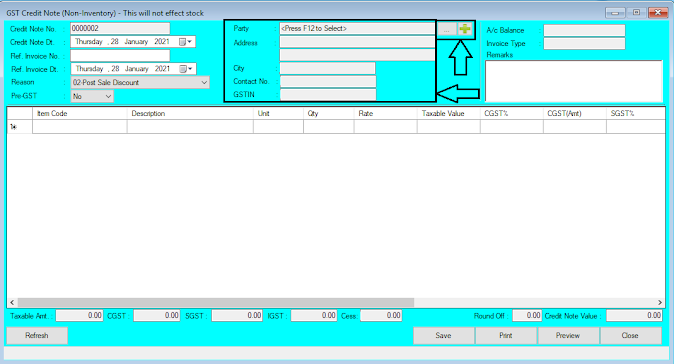 GST Credit Note Help Guide