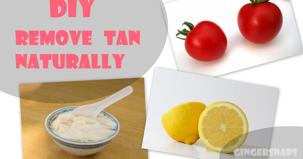 DIY: How to remove tan naturally | GingerSnaps