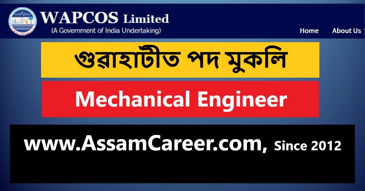 WAPCOS Limited, Guwahati Recruitment 2020: Apply for Mechanical ...