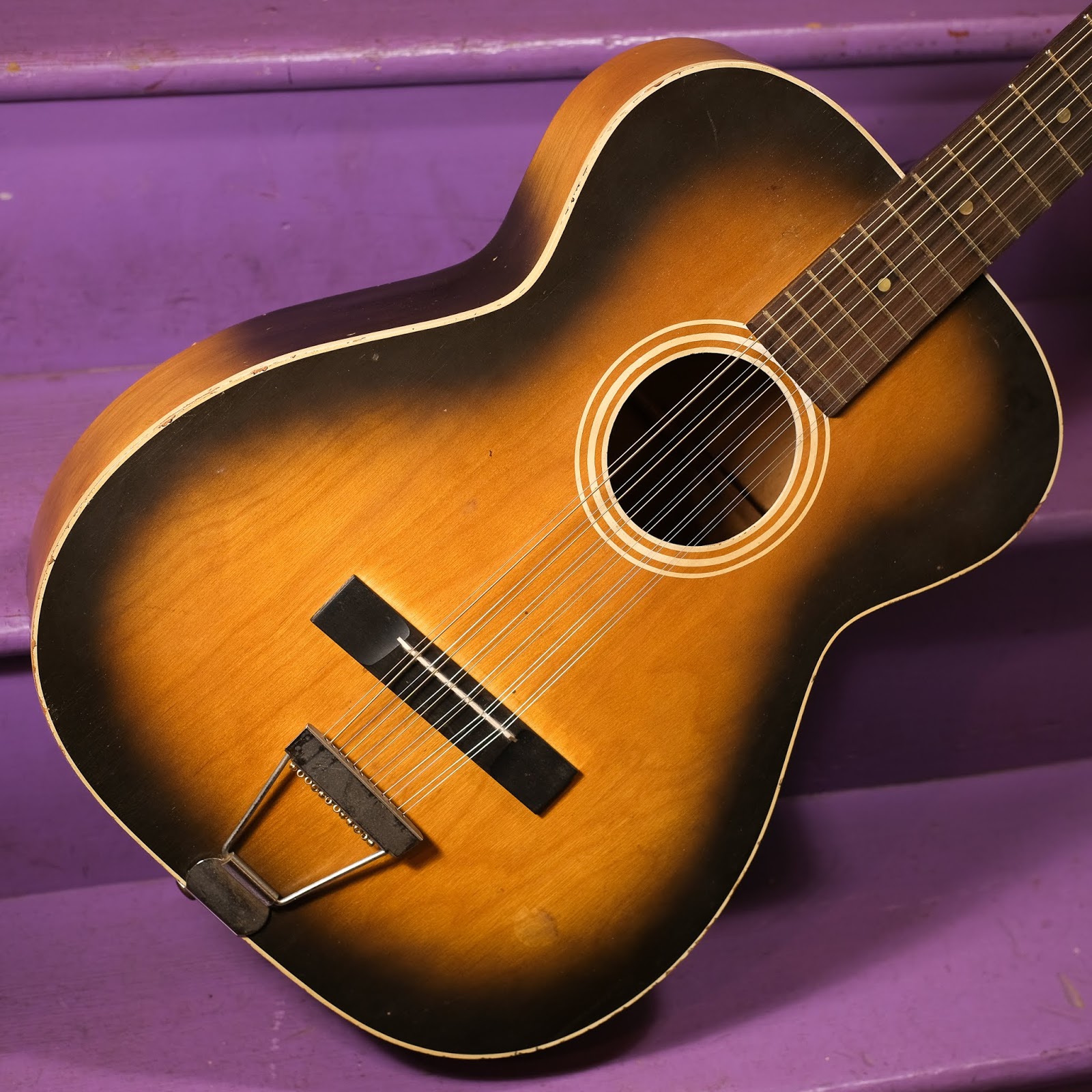 1960s Harmony-made H912 Stella 12-String 000-Size Guitar