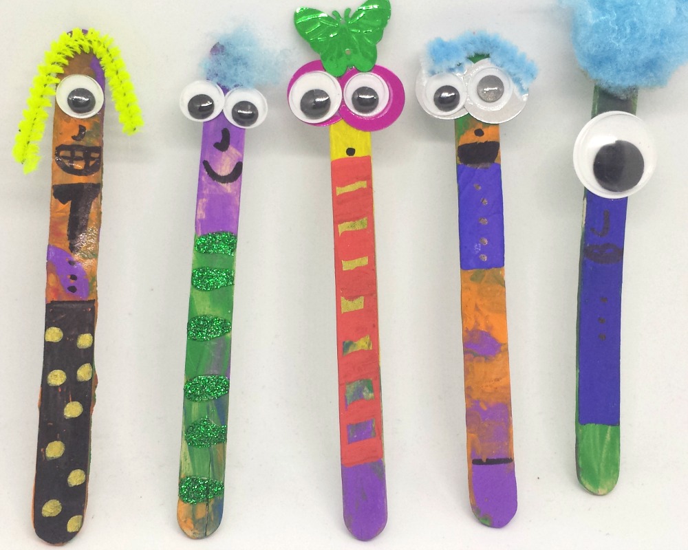 Lolly Stick Puppets Kids Craft Whimsical Mumblings Lolly Stick Puppets Kids Craft Whimsical Mumblings