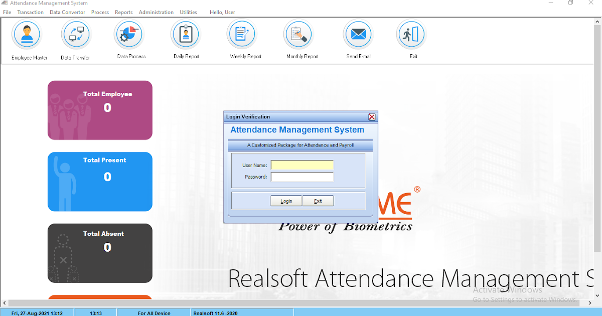 Realsoft 11.6 | How to get Attendance Report in Realtime Attendance ...