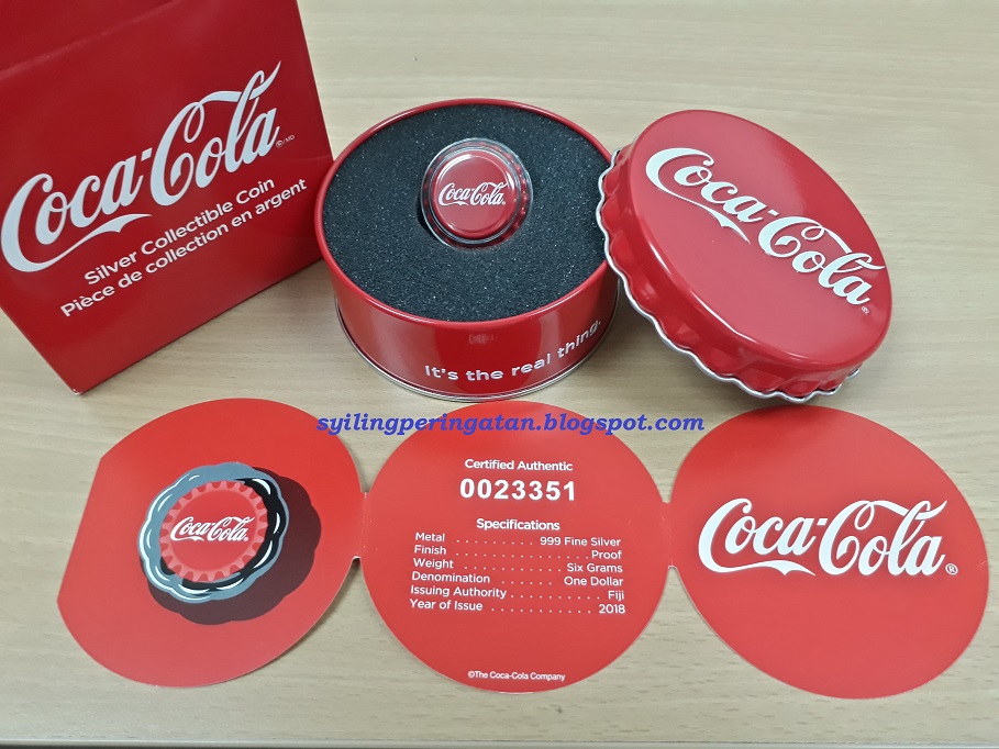 Coca-Cola Cap Botttle Silver Coin (2018)