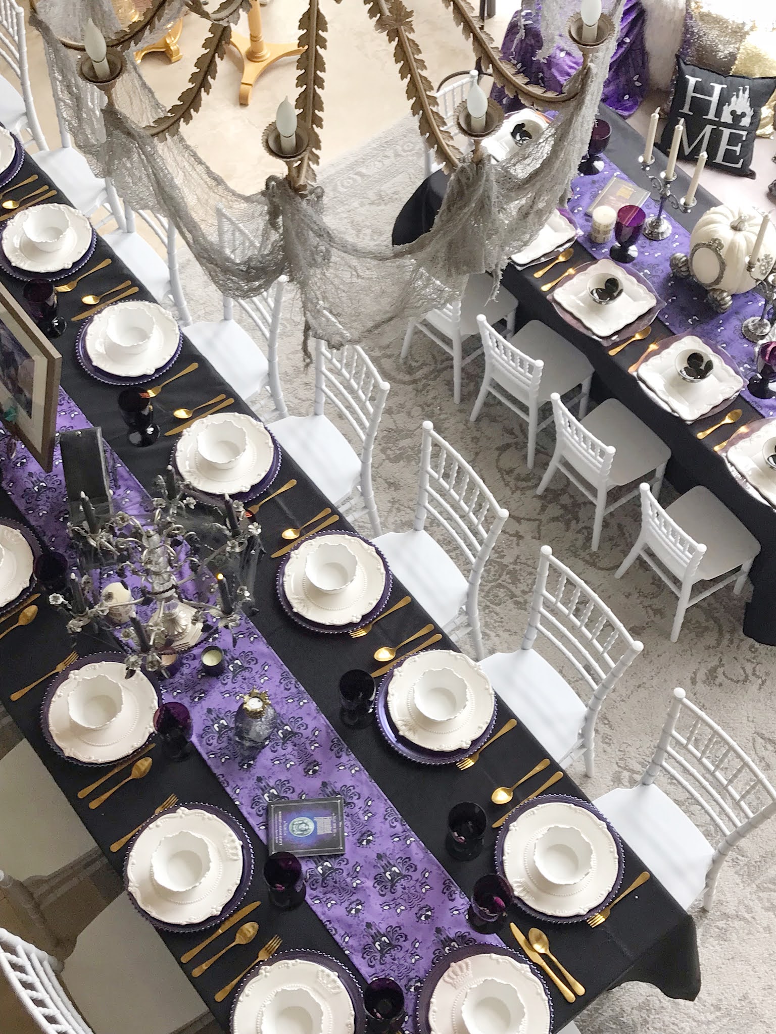 Disneys Haunted Mansion Tablescape - Purple Chocolat Home