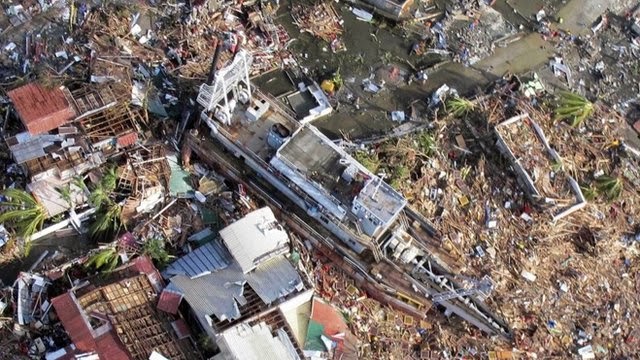 Archangels and Demons: Aerial view of Philippines typhoon aftermath