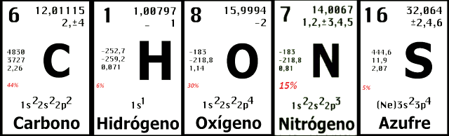 La Trifuerza de la Química : CHON y sus amigos