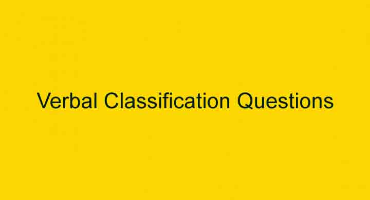 Reasoning Shortcuts : Verbal Classification Sample Questions and ...