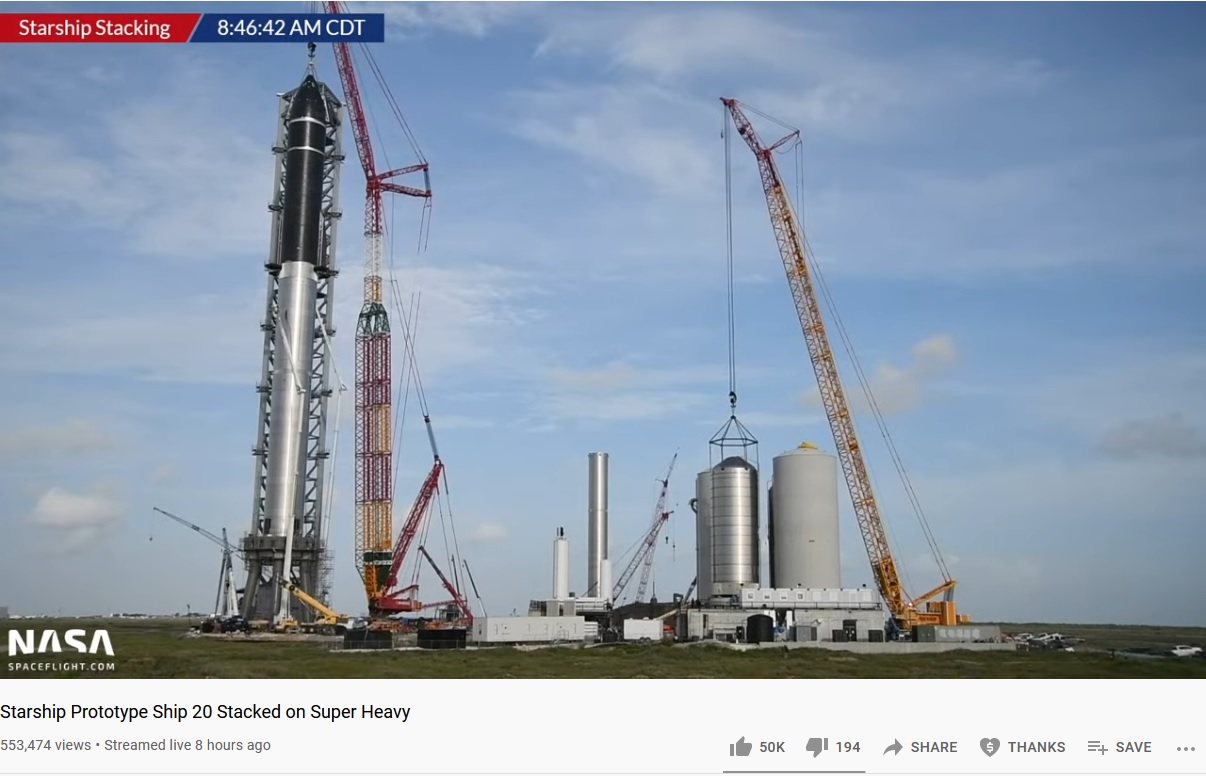 The Silicon Graybeard: SpaceX Stacks and Unstacks Starship