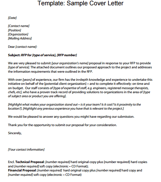 Rfp Cover Letter Template ~ Resume Letter