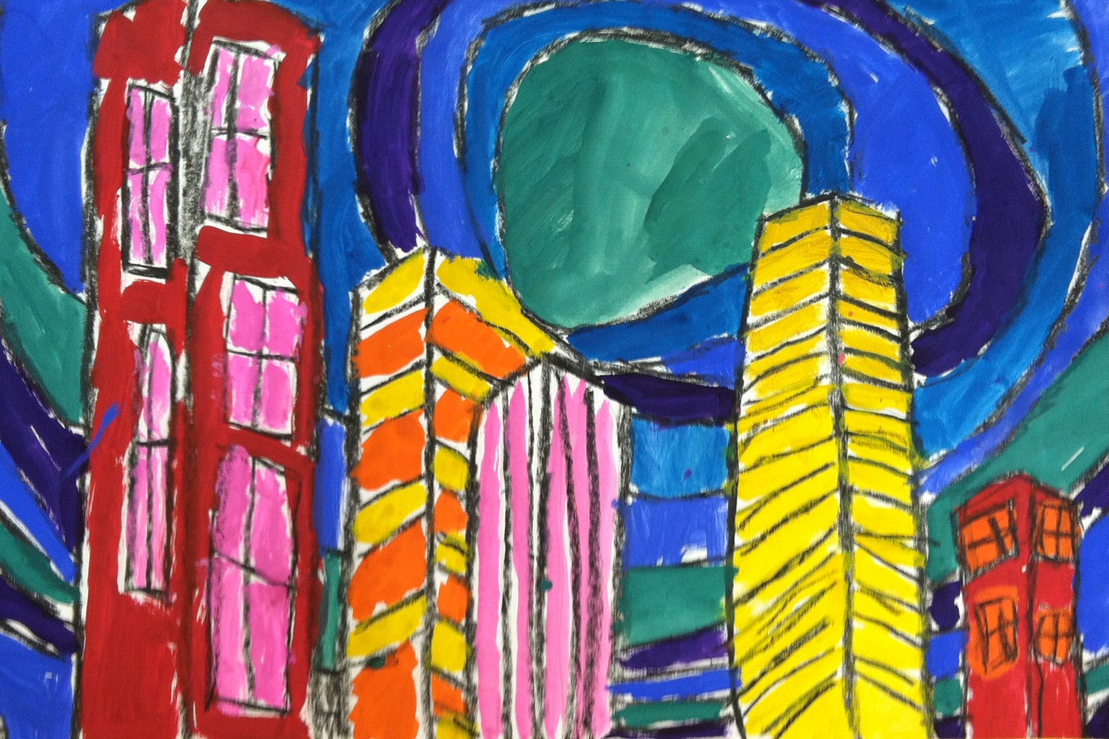 ART with Mrs. A: Second Grade Cityscapes