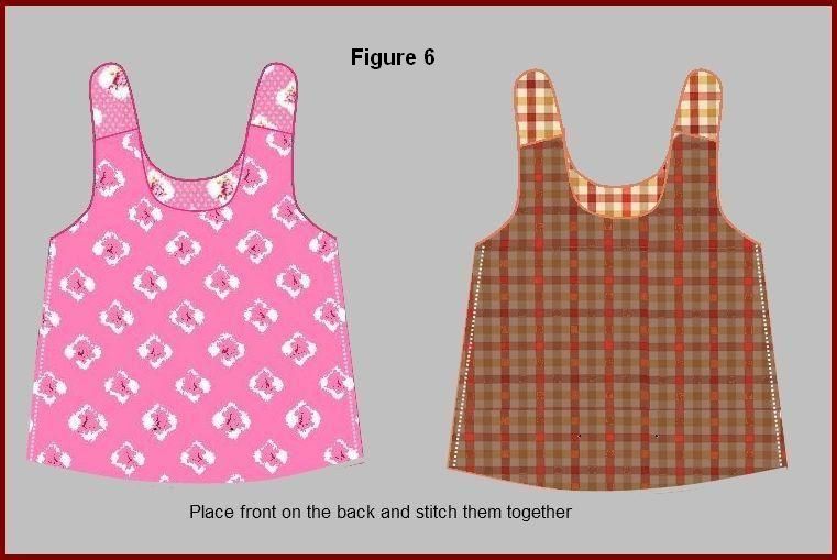 Vani's blog 1 : Method of sewing A line frock and Reversible A line frock