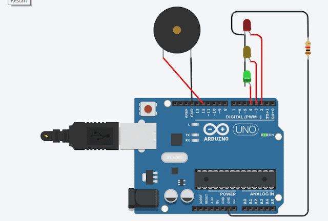 UN CLASICO: SEMAFORO CON ARDUINO Y EJEMPLO DE LIBRERIA.