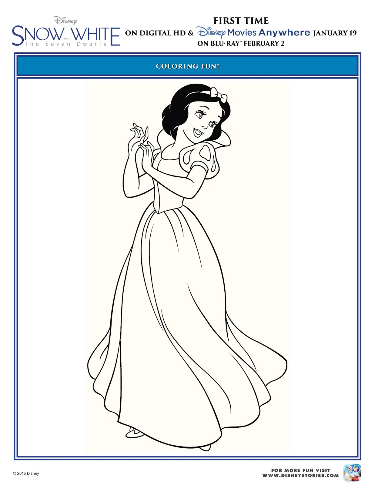 Disney #SnowWhite Activity Sheets - Babushka's Baile