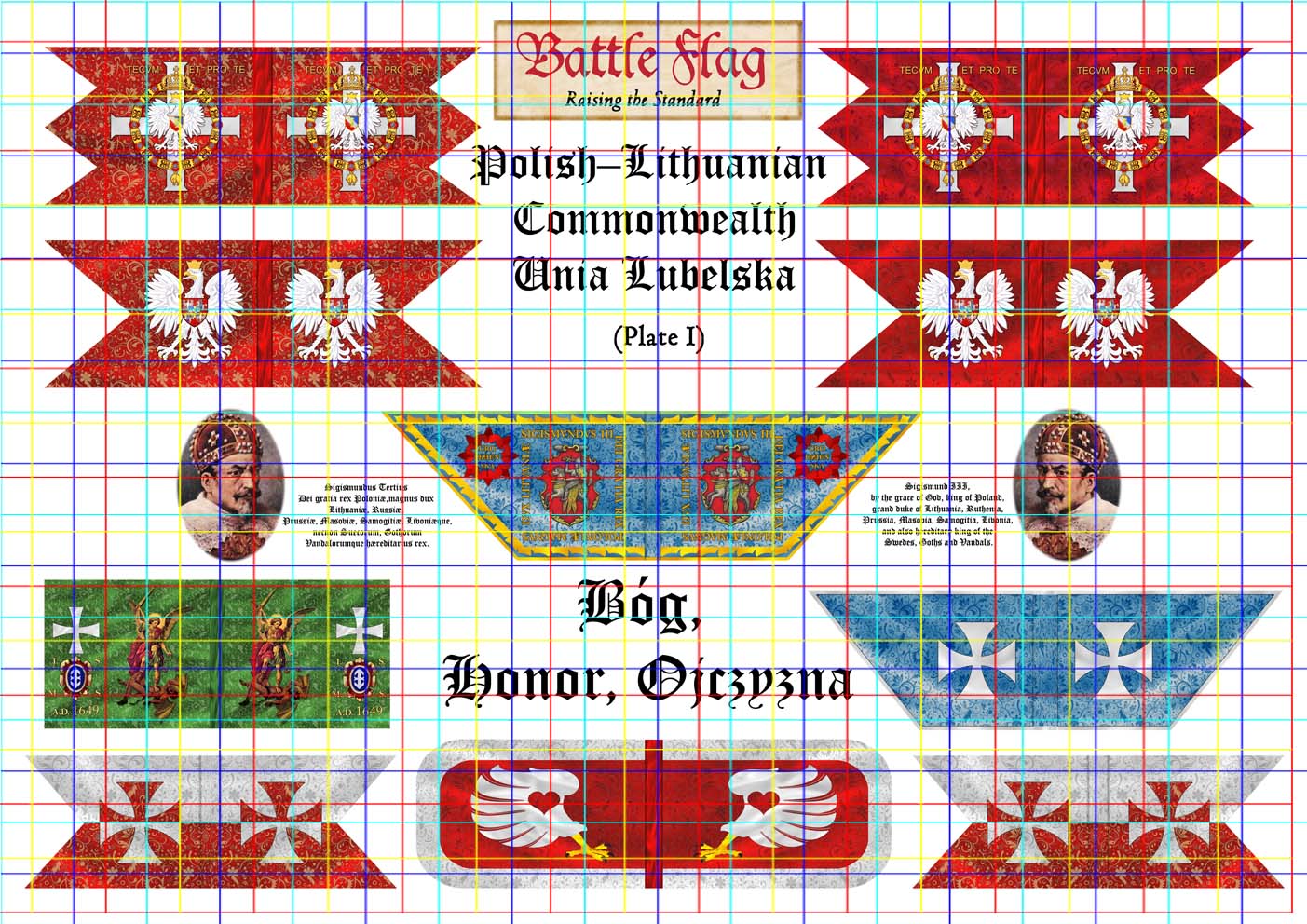 New 28mm Wargame Polish Winged Hussar Pennants and Flags |Battle Flag