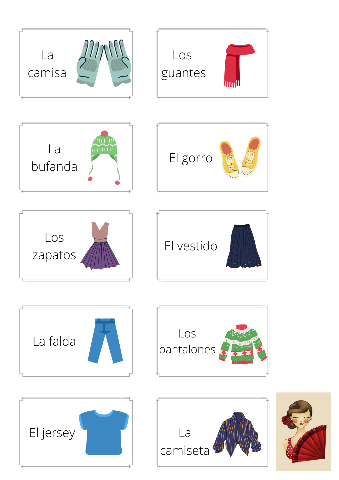 ¡Todos adictos al español!: Les jeux 2 langues: Domino - La ropa (ES)