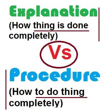 The Similarities and Differences Between Explanation and Procedure Text ...