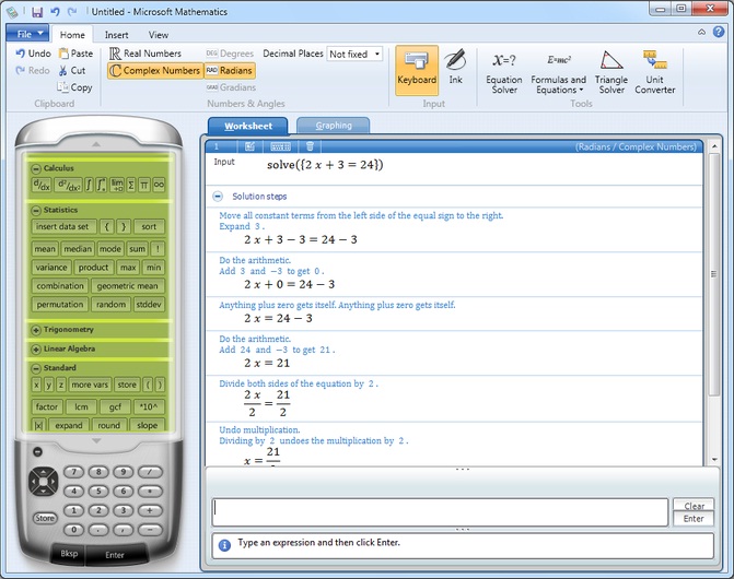 Recursos y utilidades de Internet: Calculadora científica