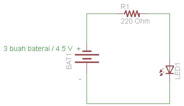Praktek : LED dan Baterai ~ CARA MUDAH BELAJAR ELEKTRONIKA DIGITAL