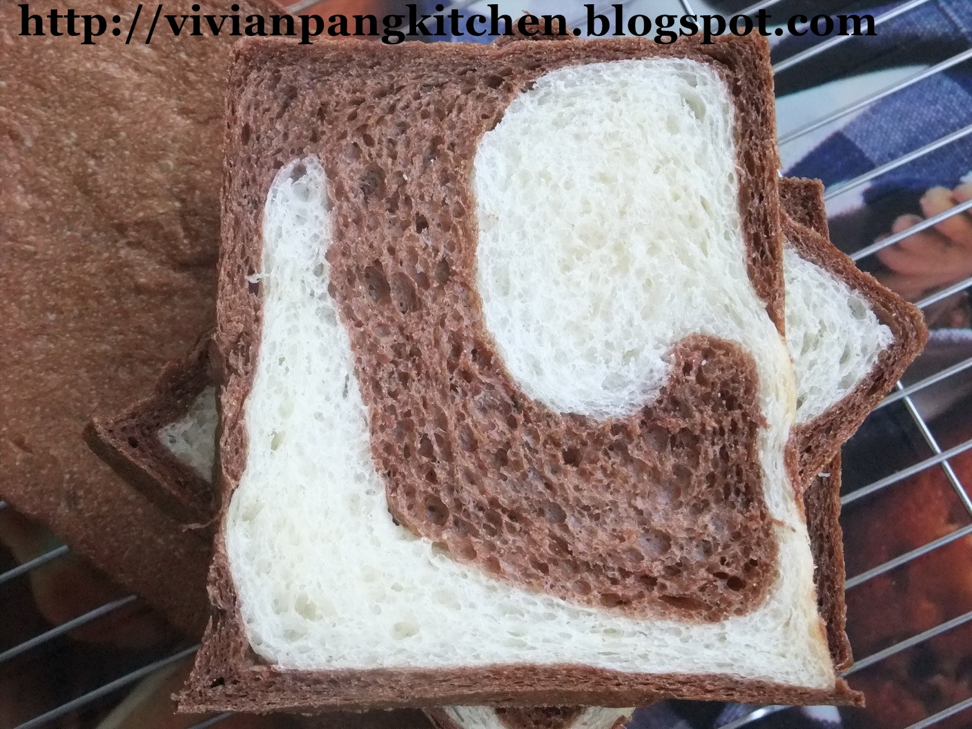 Vivian Pang Kitchen: Chocolate Marble Loaf Bread/ Water Roux Method ...
