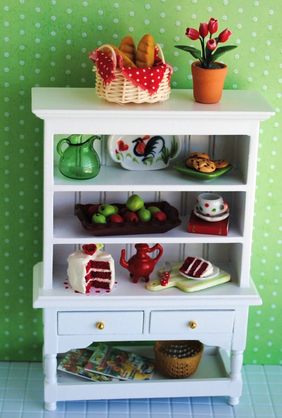 Little Things By Anna: Miniature Kitchen Hutch Filled With All Things ...