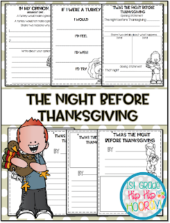 1st Grade Hip Hip Hooray!: 'TWAS the Night Before Thanksgiving