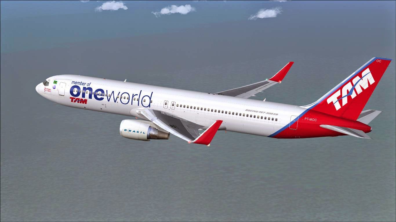 Texturas Brasileiras: TAM Linhas Aereas "oneworld" PT-MOC Boeing 767-300ER