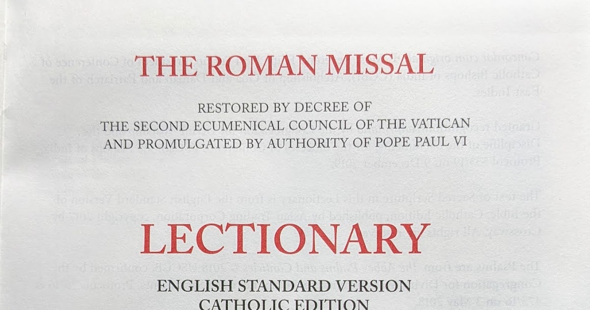 New Liturgical Movement: A Look at the English Standard Version ...