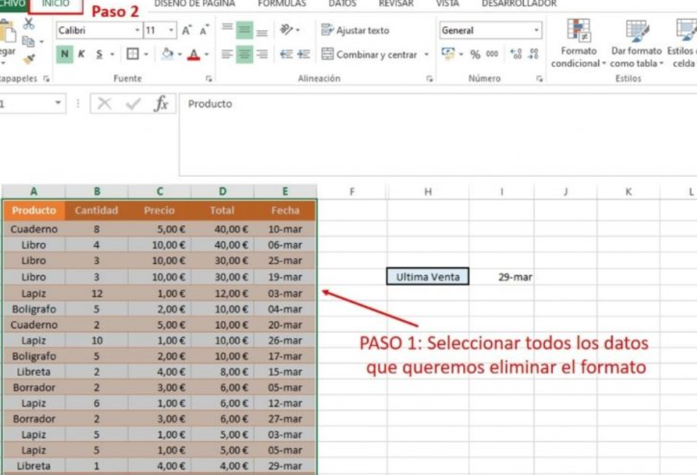 PANTALLA PRINCIPAL DE EXCEL